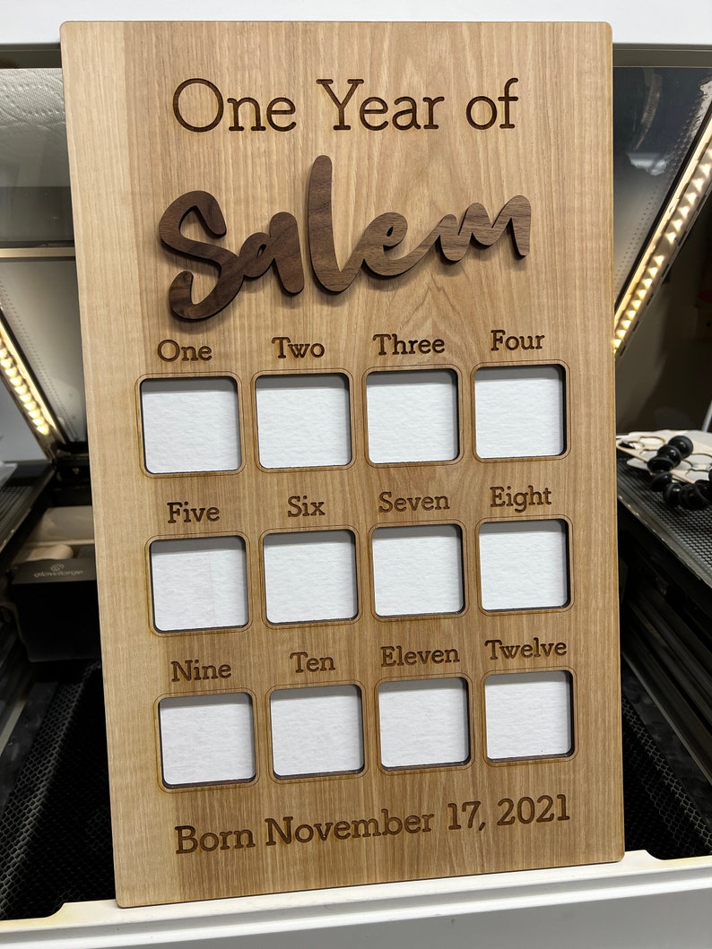 First Year Photo Board One Year Memory Board First - Etsy