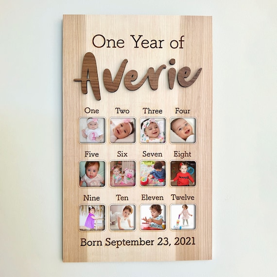 First Year Photo Board One Year Memory Board First - Etsy