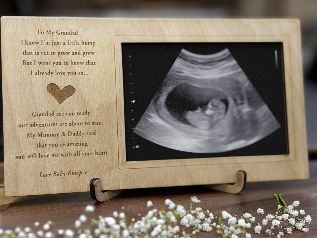 ULTRASOUND PHOTO FRAME Grandparents to Be, Sonogram Frame, Pregnancy ...