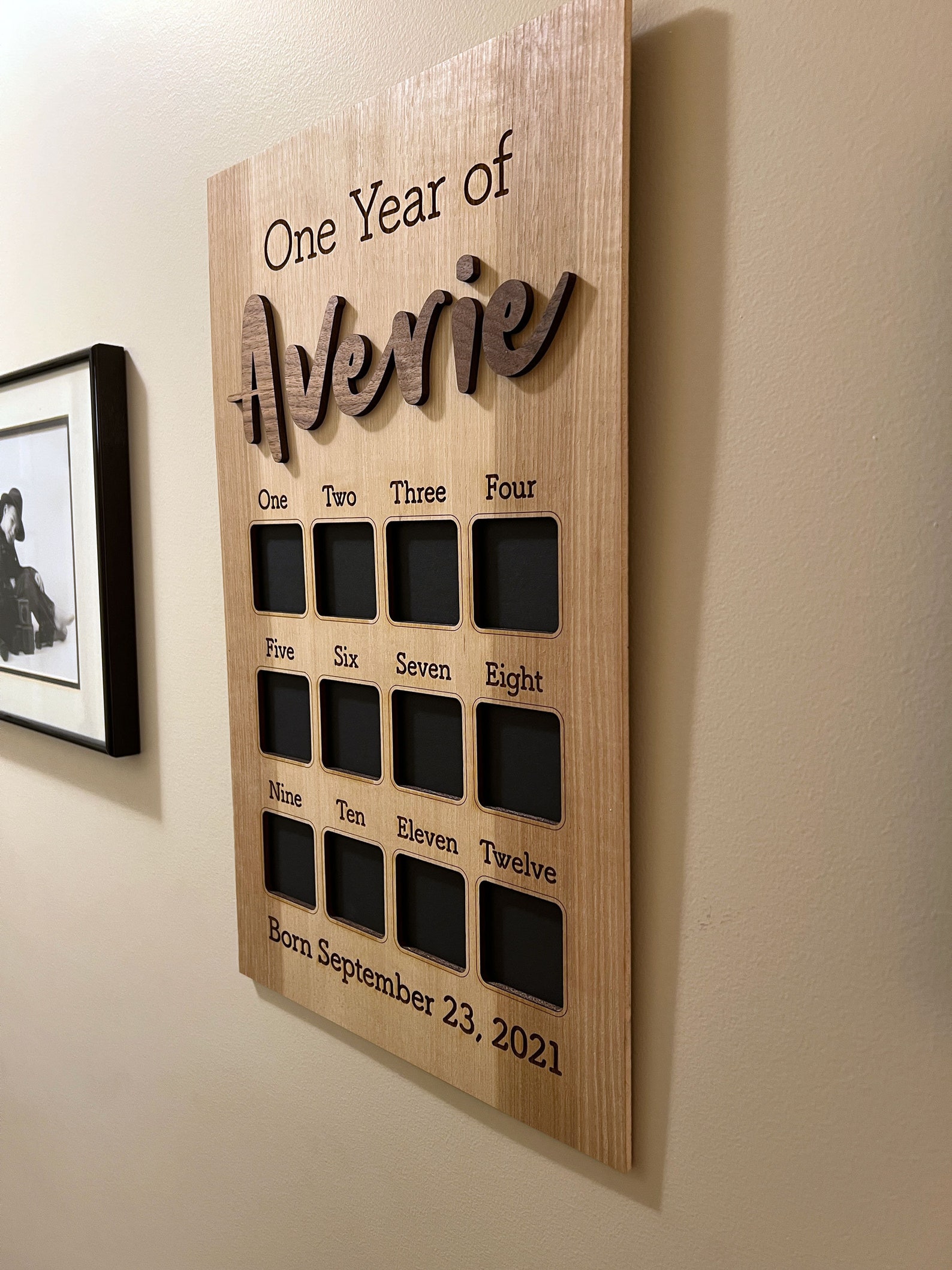 First Year Photo Board One Year Memory Board First - Etsy