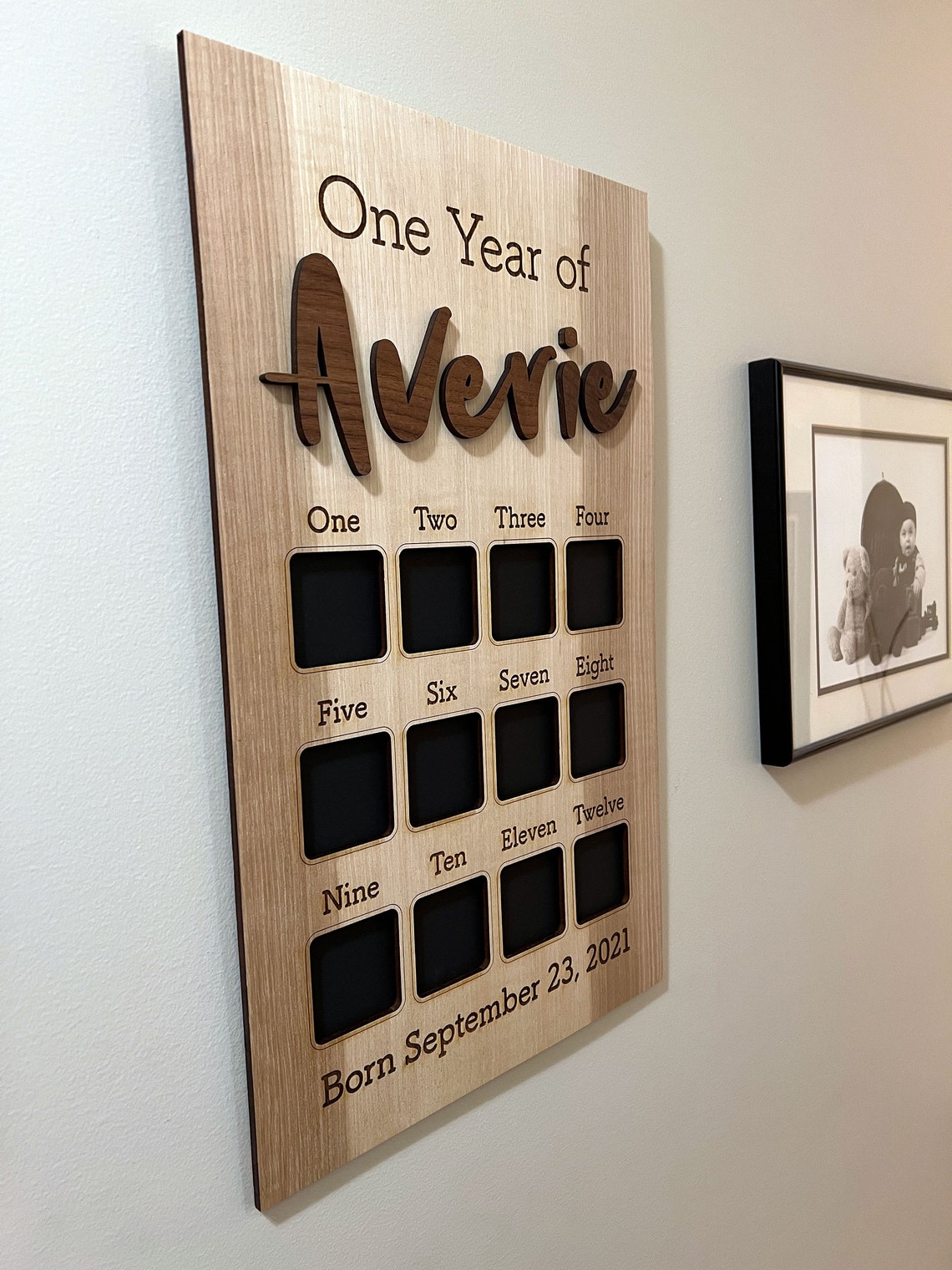 First Year Photo Board One Year Memory Board First - Etsy