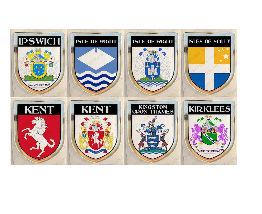 Sticker Ipswich Isle of Wight Isles of Scilly Kent Kingston Upon Thames ...