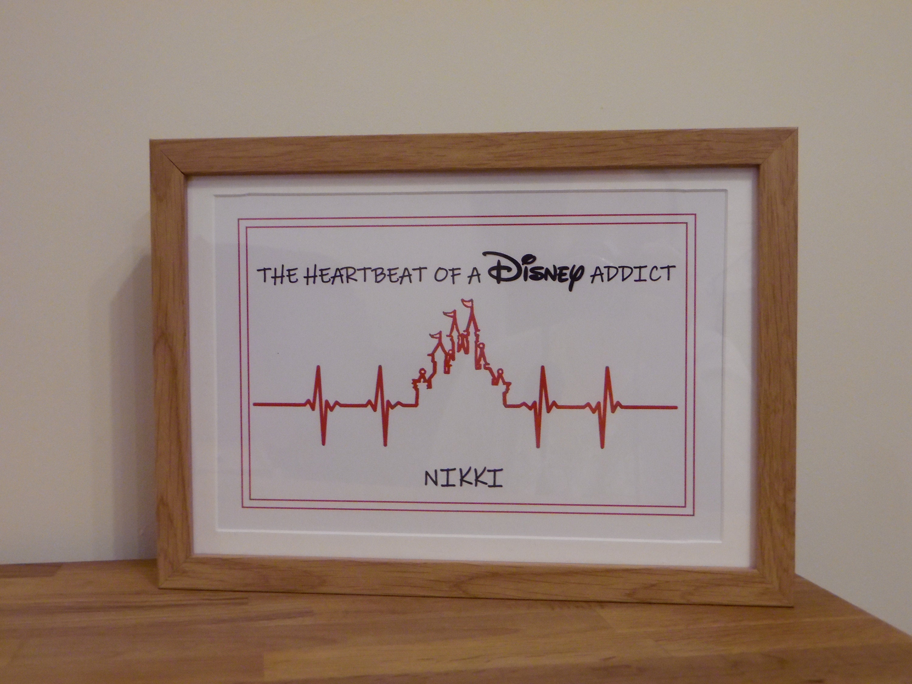 Personalised Heartbeat Word Art Prints Custom Handmade Word | Etsy