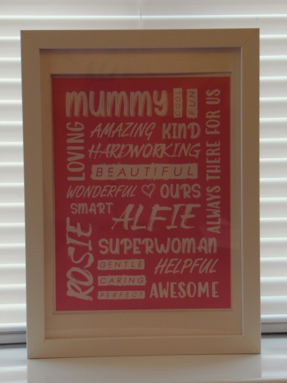 Personalised Mum/mummy Word Art Prints Custom Handmade Word - Etsy