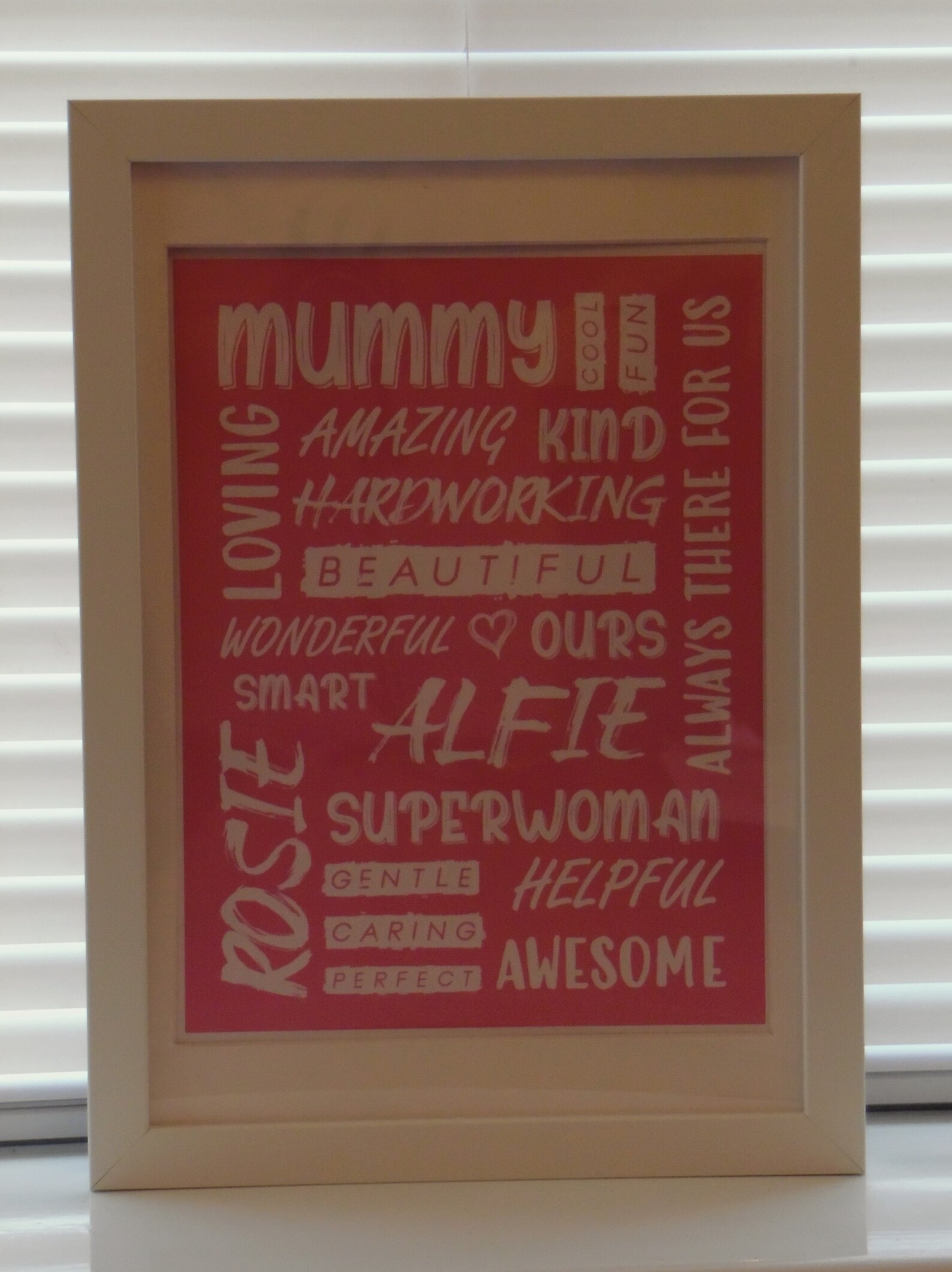 Personalised Mum/Mummy Word Art Prints Custom Handmade Word Prints ...