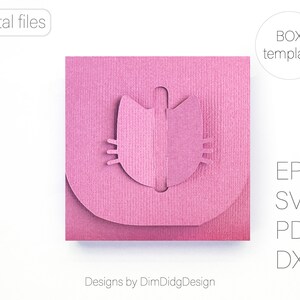 Cat Box Svg Gift Box Svg Favor Box Svg Box Template Svg Jewelry Box Svg ...