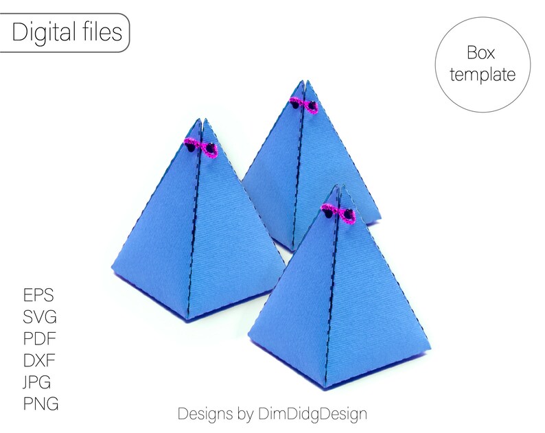 Box Template Box Svg Favor Box Svg Pyramid Box Svg Triangle - Etsy