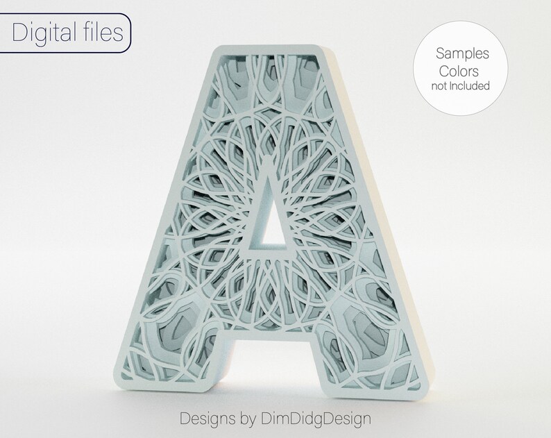 3d Letter Svg 3d Svg Initial Gift Svg Letter A Multilayer - Etsy