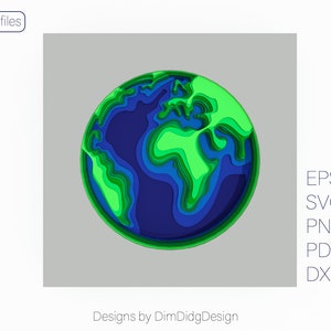 Earth Shadow Box Svg 3d Shadow Box Svg Earth Svg 3D Earth Shadow Box 3d ...