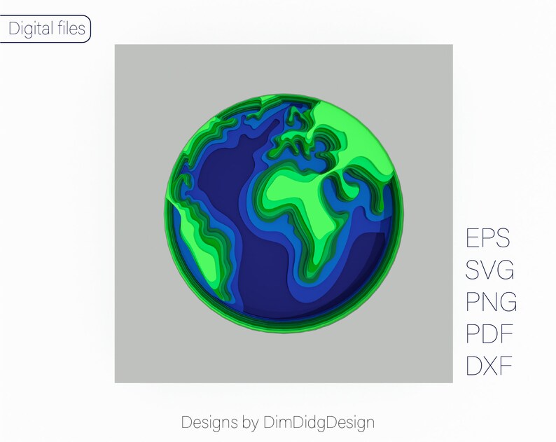 Earth Shadow Box Svg 3d Shadow Box Svg Earth Svg 3D Earth - Etsy Australia