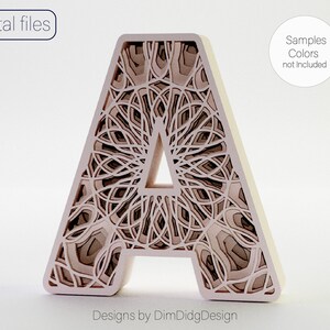 3d Letter Svg 3d Svg Initial Gift Svg Letter A Multilayer Letter 3d Svg ...