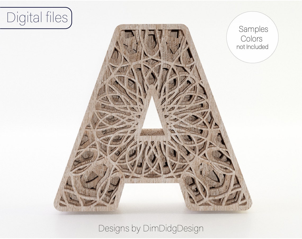 3d lettre svg 3d svg Cadeau initial svg Lettre A Lettre - Etsy Canada