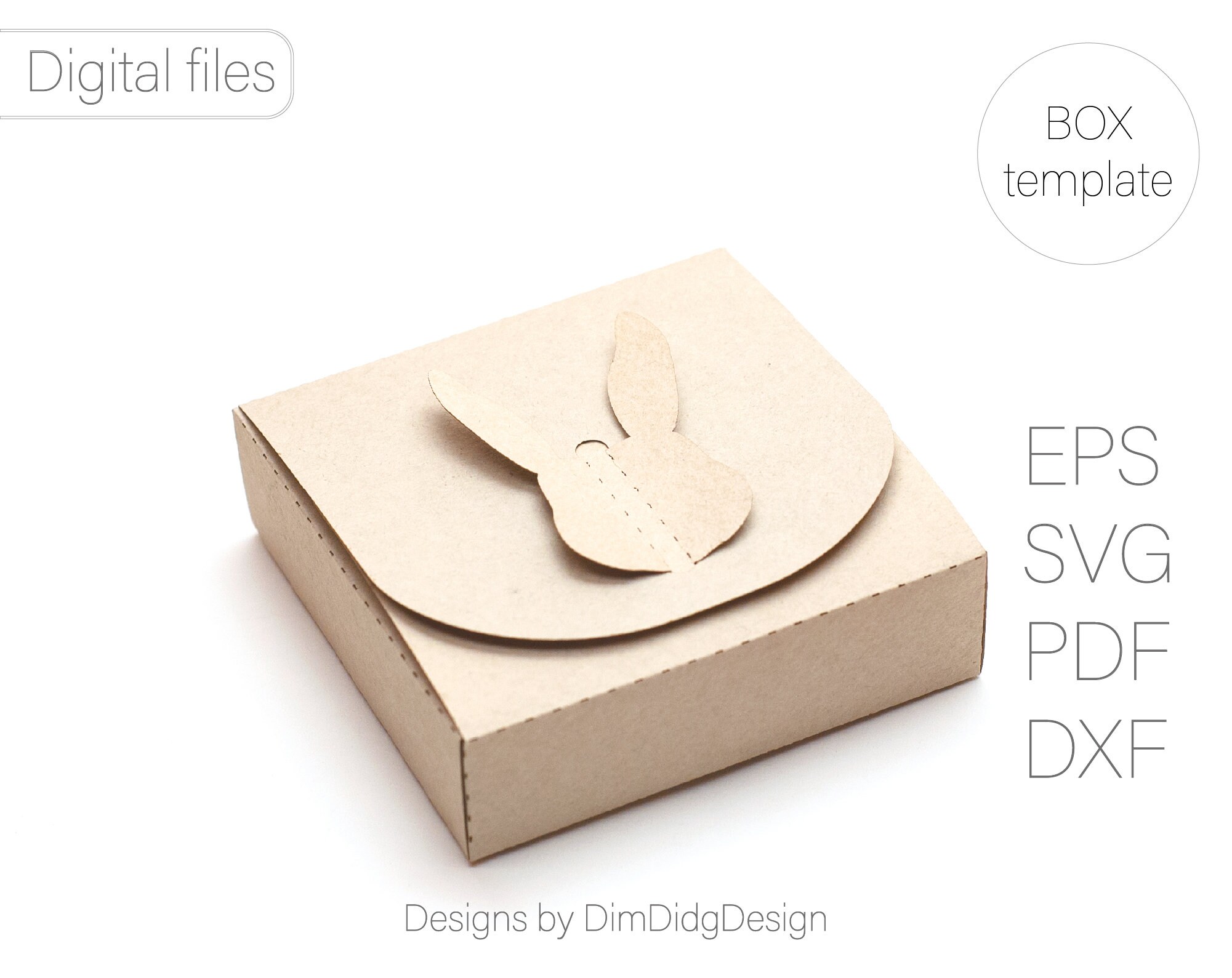 Easter Box Svg Easter Svg Cut File Easter Bunny Svg Bunny Gift - Etsy