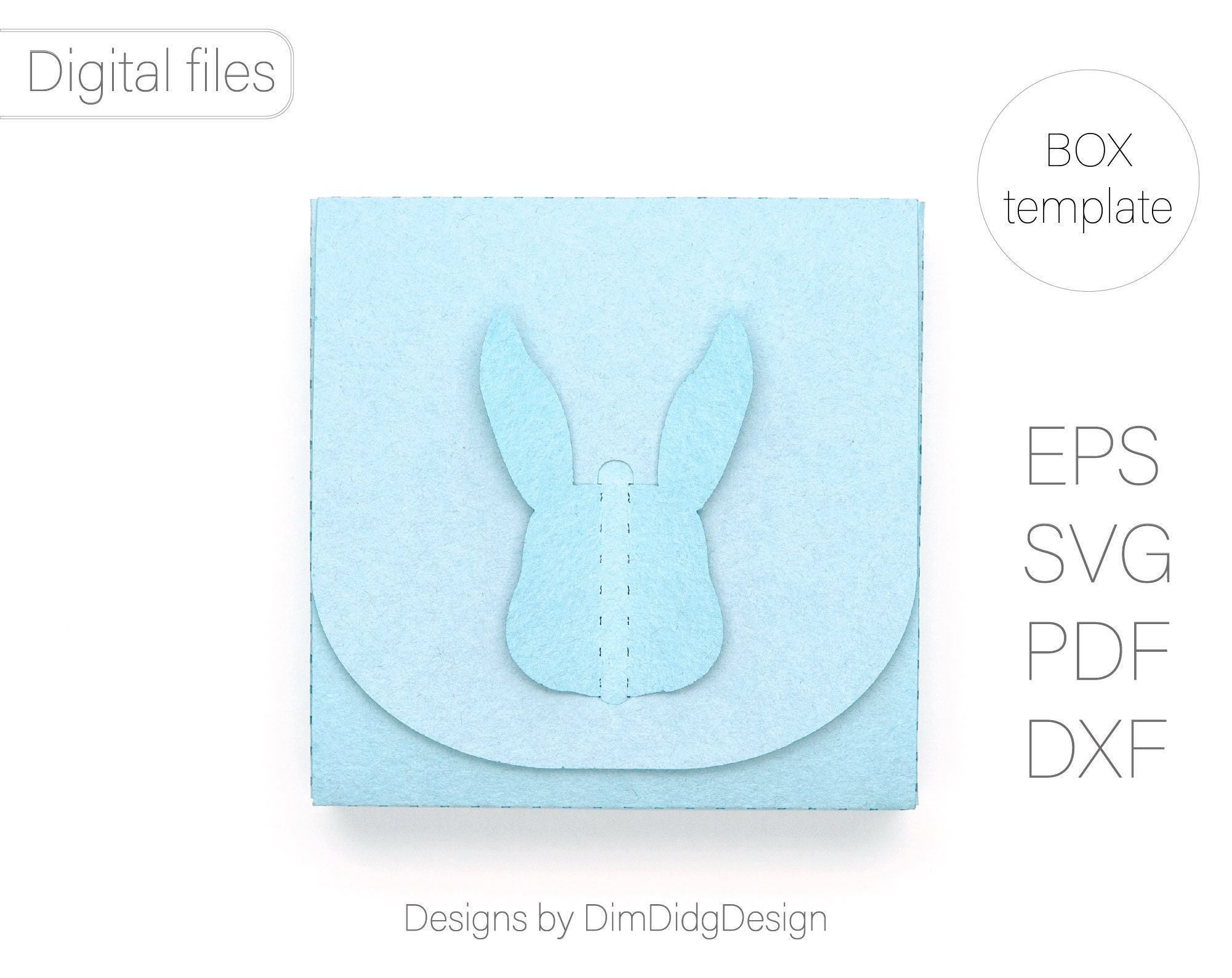 Easter Box Svg Easter Svg Cut File Easter Bunny Svg Bunny Gift - Etsy