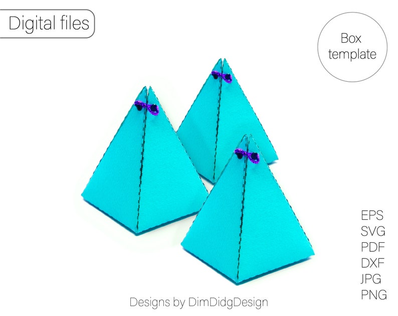 Wedding Favor Box Template Pyramid Box Template Pyramid Gift - Etsy