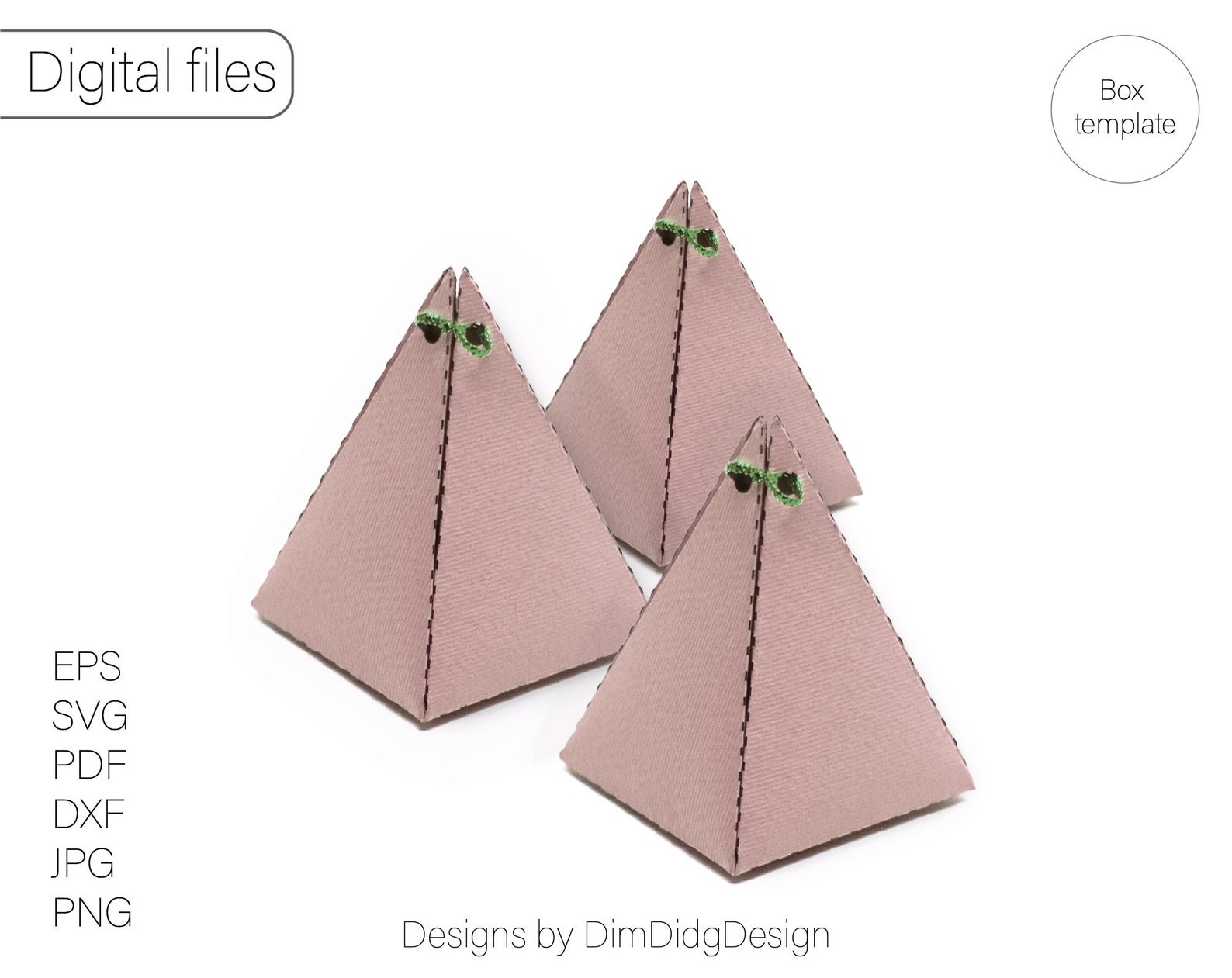 Box Template Box Svg Favor Box Svg Pyramid Box Svg Triangle - Etsy