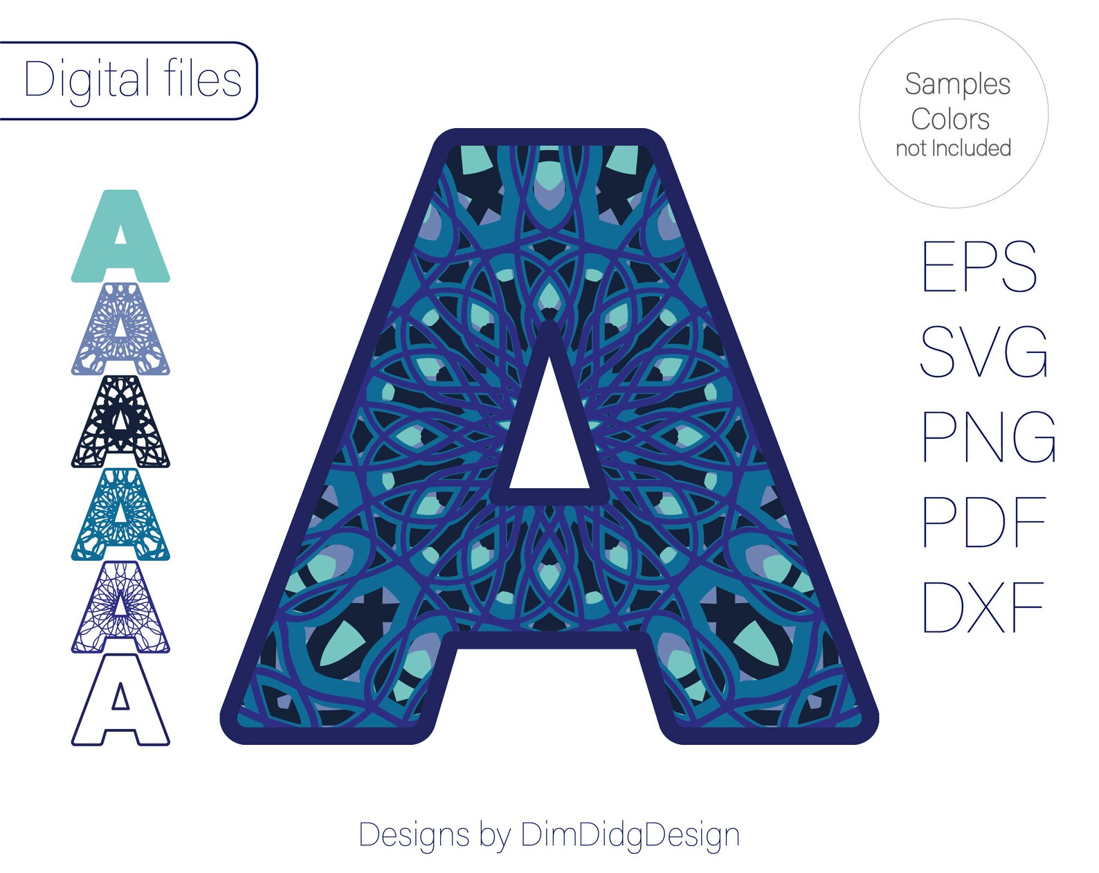 3d Letter Svg 3d Svg Initial Gift Svg Letter A Multilayer - Etsy