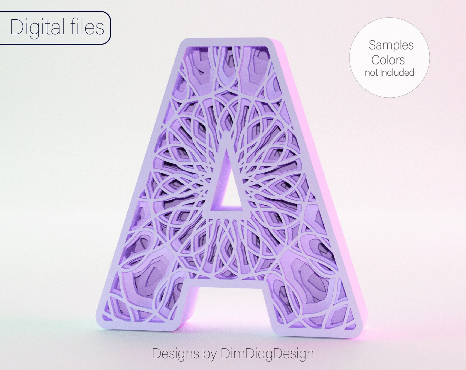 3d Letter Svg 3d Svg Initial Gift Svg Letter A Multilayer - Etsy