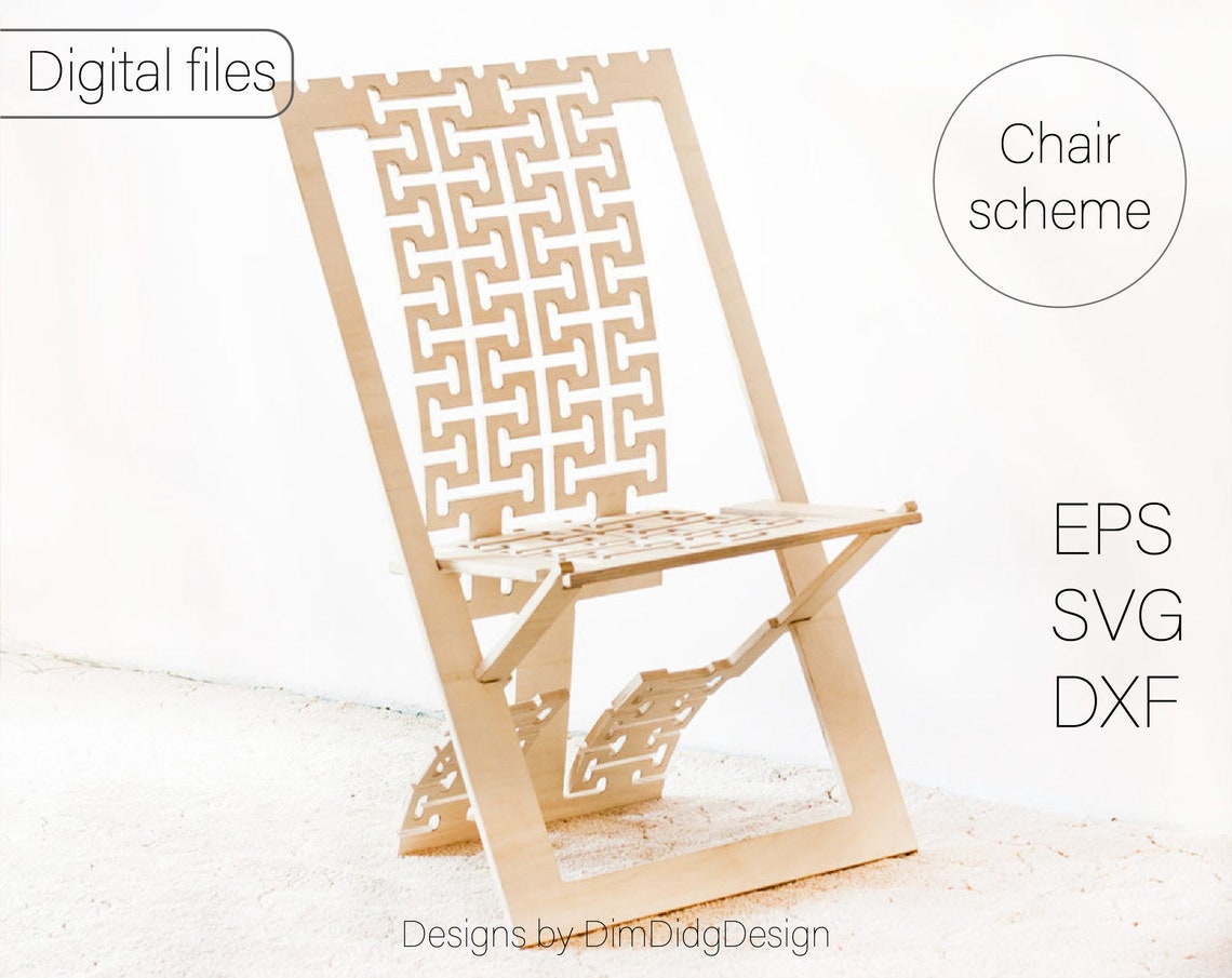 Plywood Chair Greek Style Wooden Chair Laser Cut Chair CNC - Etsy