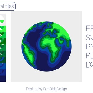 Earth Shadow Box Svg 3d Shadow Box Svg Earth Svg 3D Earth Shadow Box 3d ...