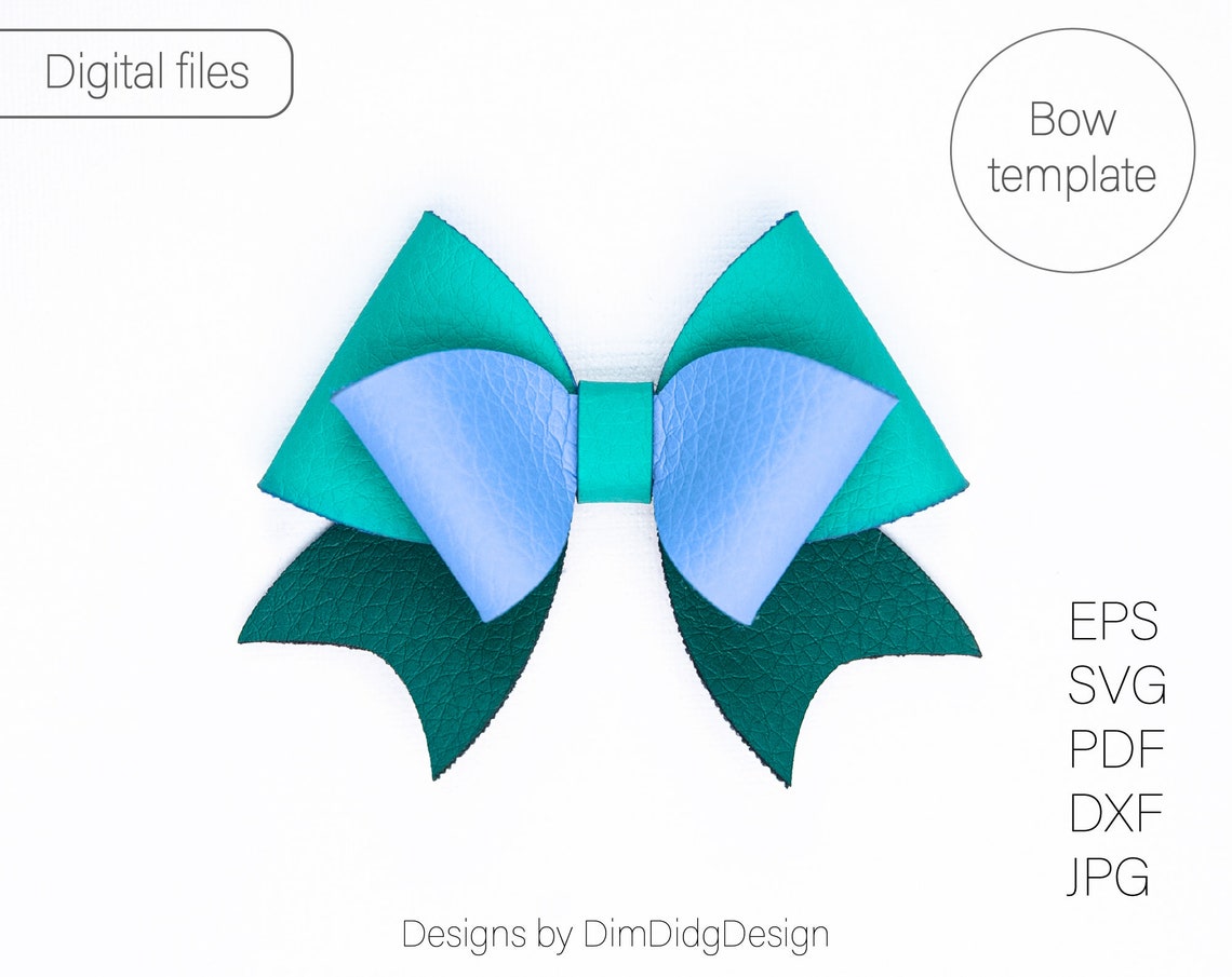 Double Bow SVG Hair bow template SVG Cricut cut file Twist bow | Etsy