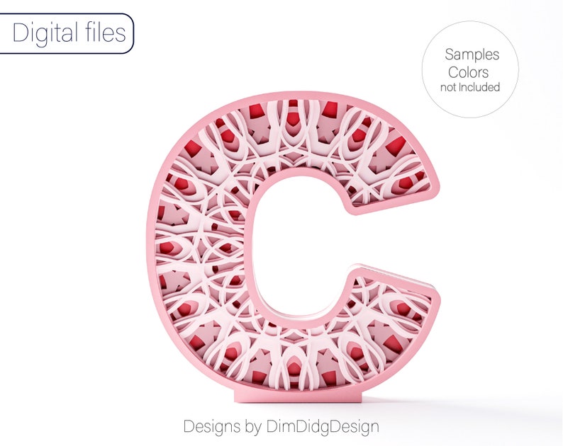 3d Letter Svg 3d Svg Initial Gift Svg Letter A Multilayer - Etsy