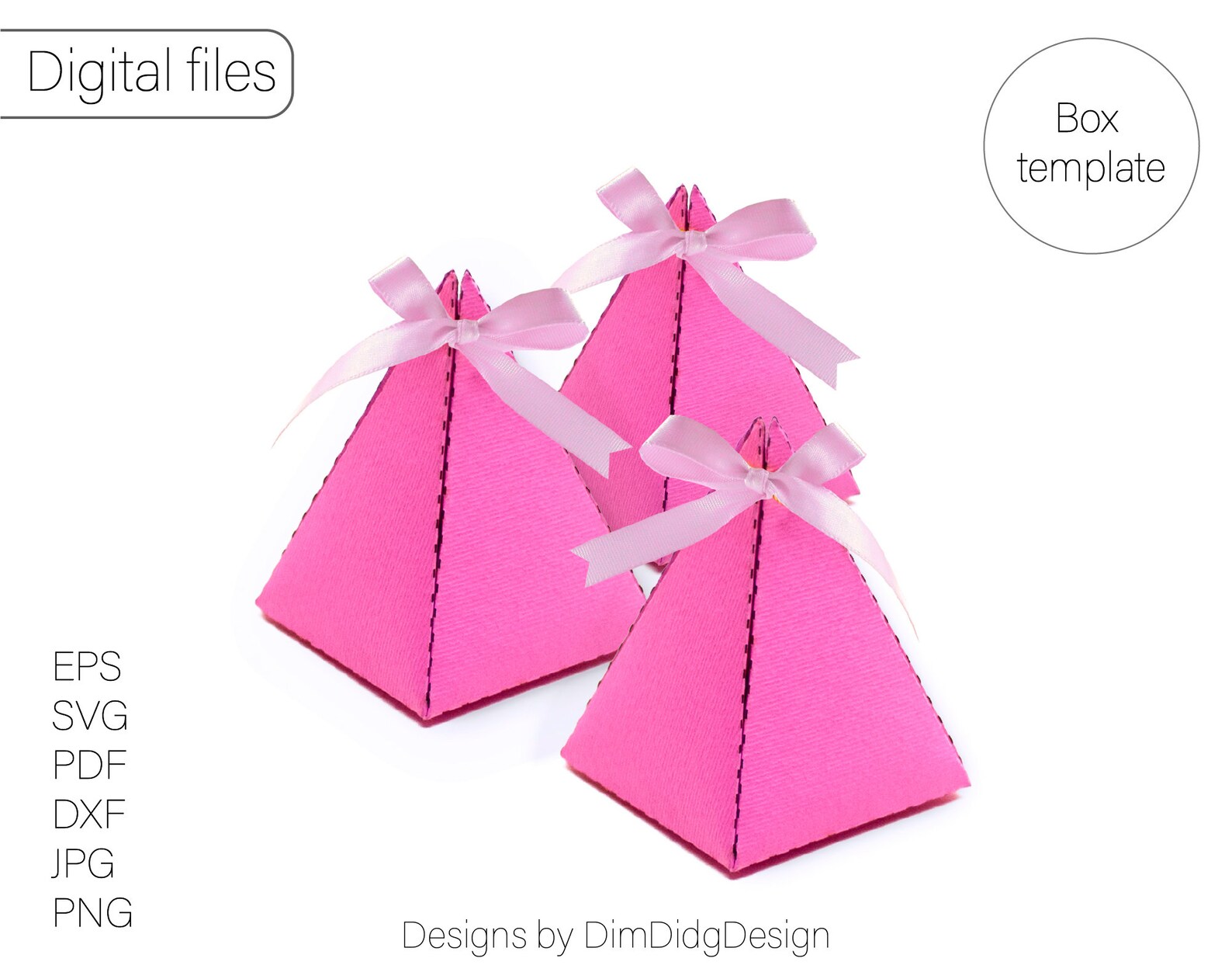 Wedding Favor Box Template Pyramid Box Template Pyramid Gift - Etsy