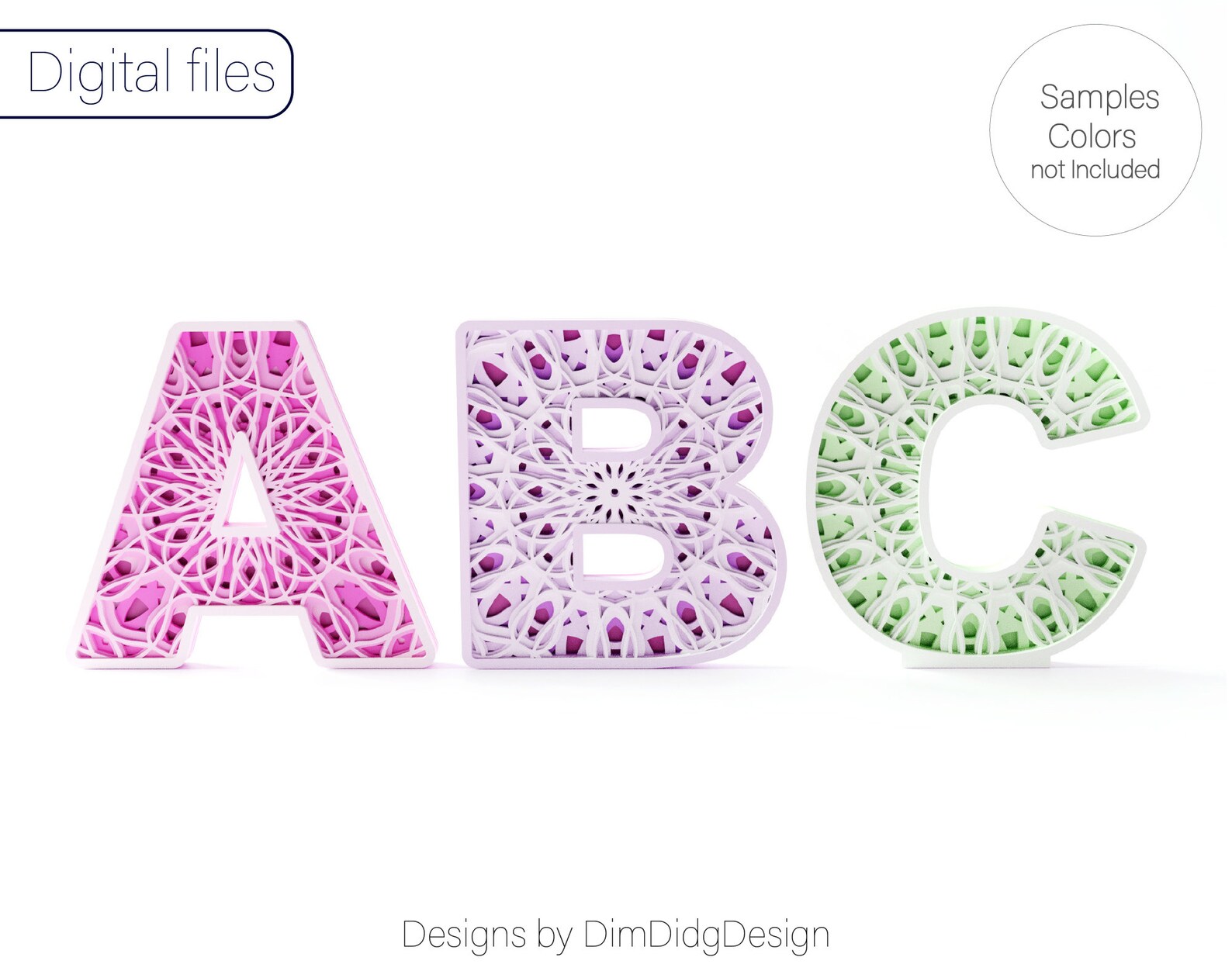 3d Letter Svg 3d Svg Initial Gift Svg Letter A Multilayer - Etsy