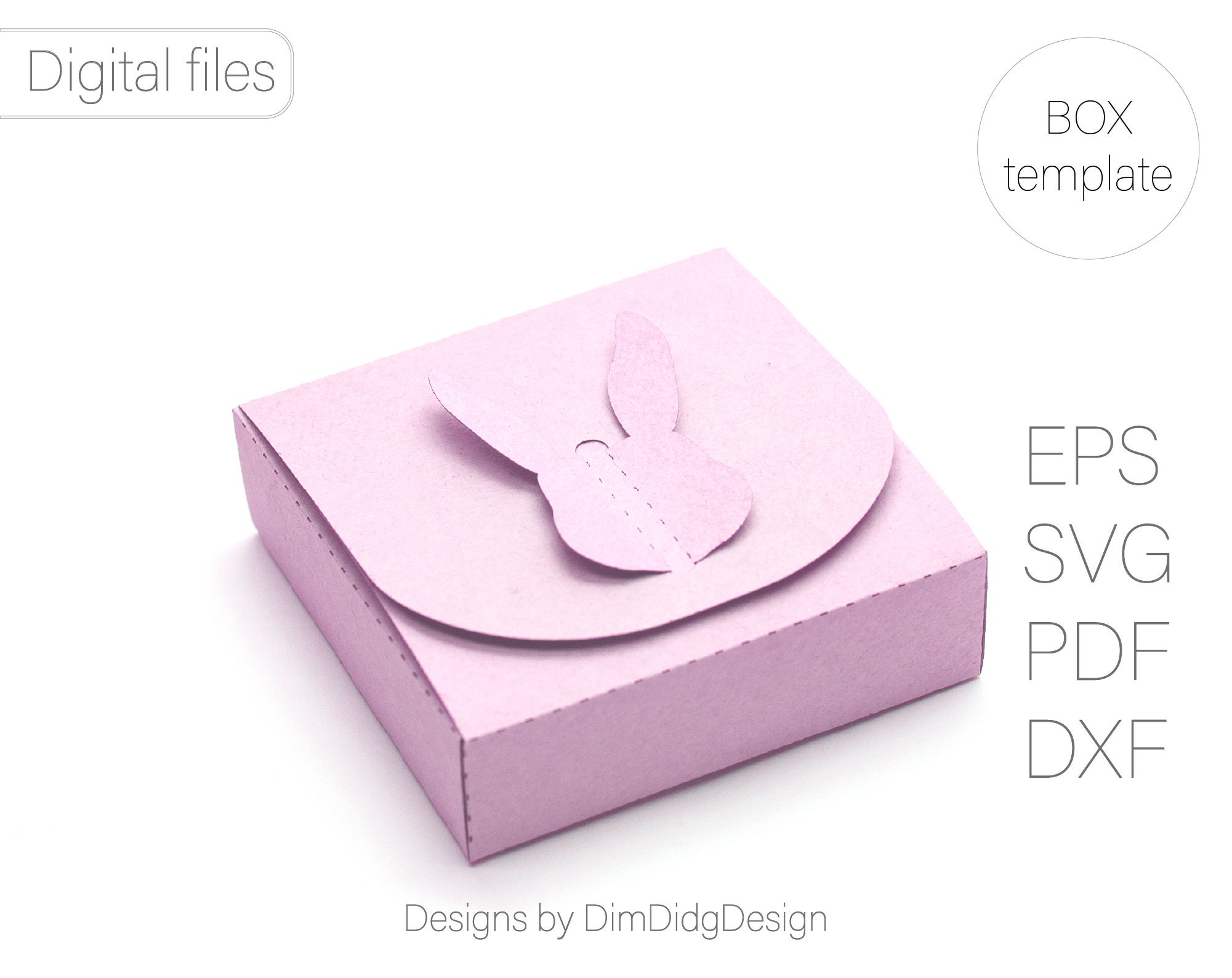 Easter Box Svg Easter Svg Cut File Easter Bunny Svg Bunny Gift - Etsy