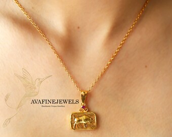 Red Bull Necklace - Etsy