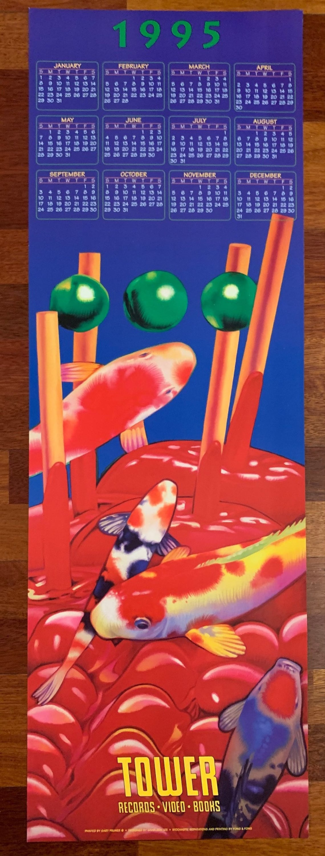 Vintage 1995 Tower Records Calendar Poster - Etsy