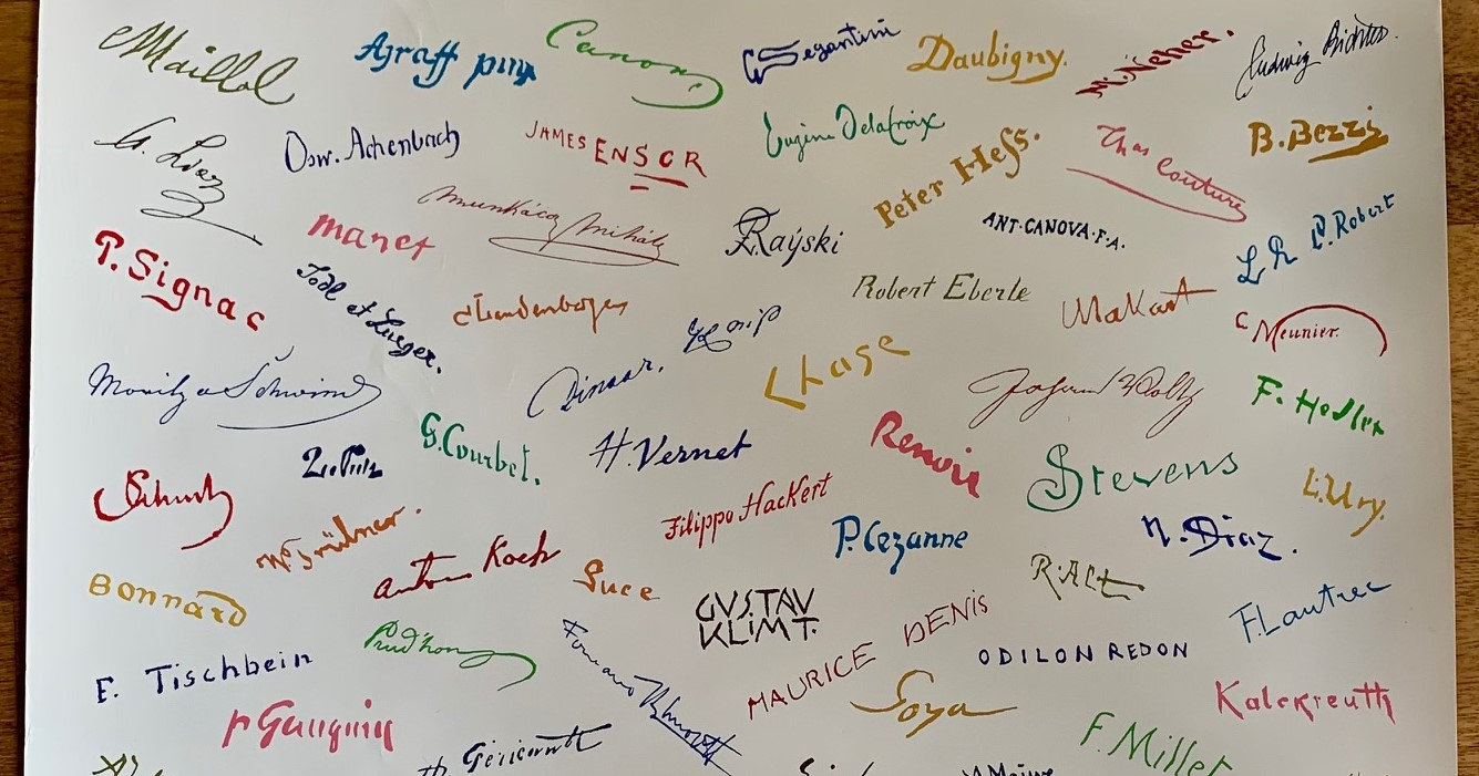 Vintage Autographs of Famous Artists Poster - Etsy