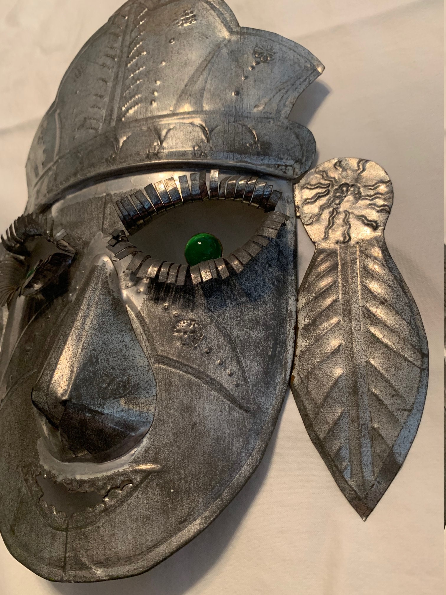 Mexican Folk Art Vintage Tin Mask - Etsy