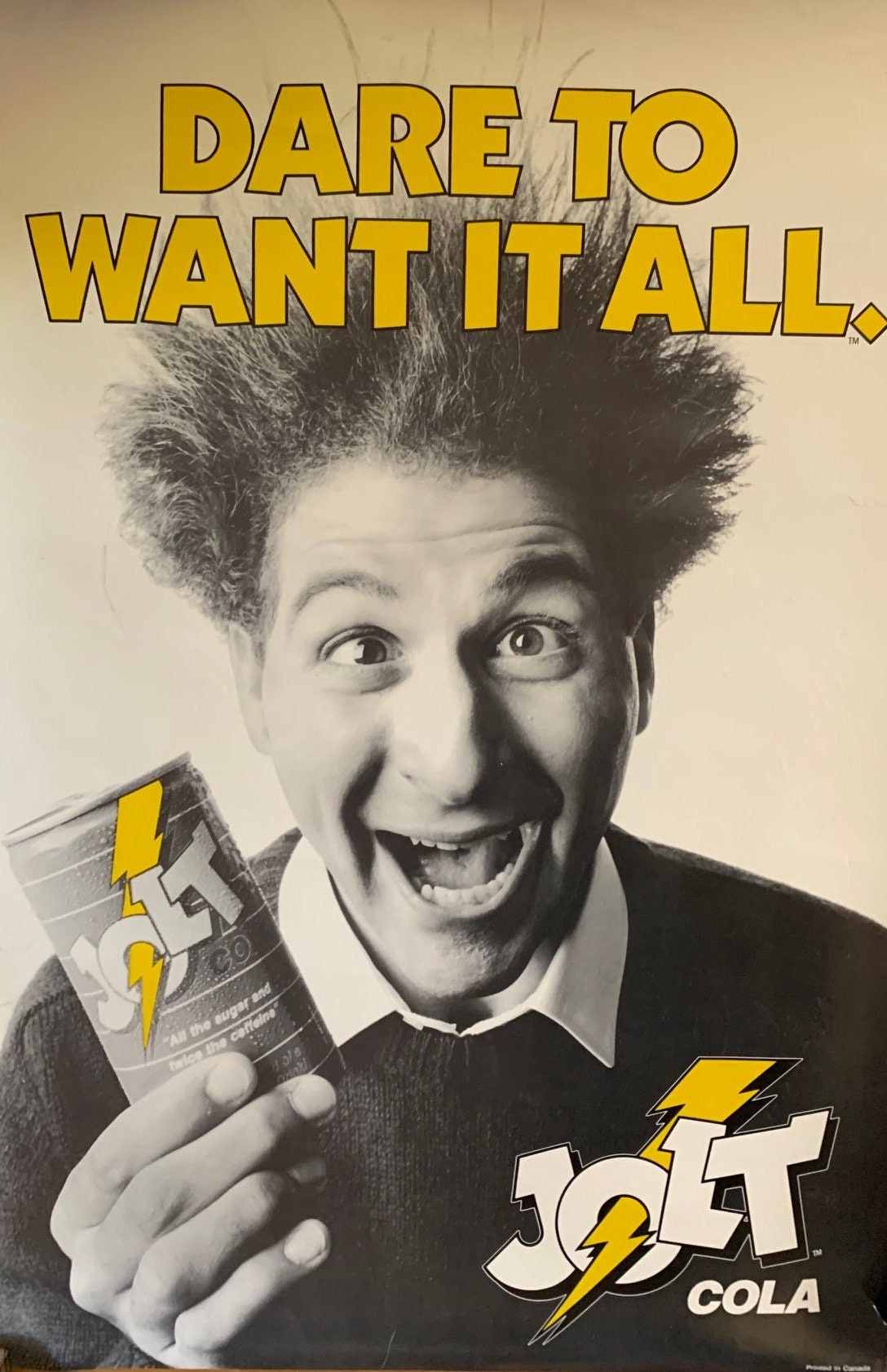Vintage Jolt Cola dare to Want It All Collectible Poster - Etsy