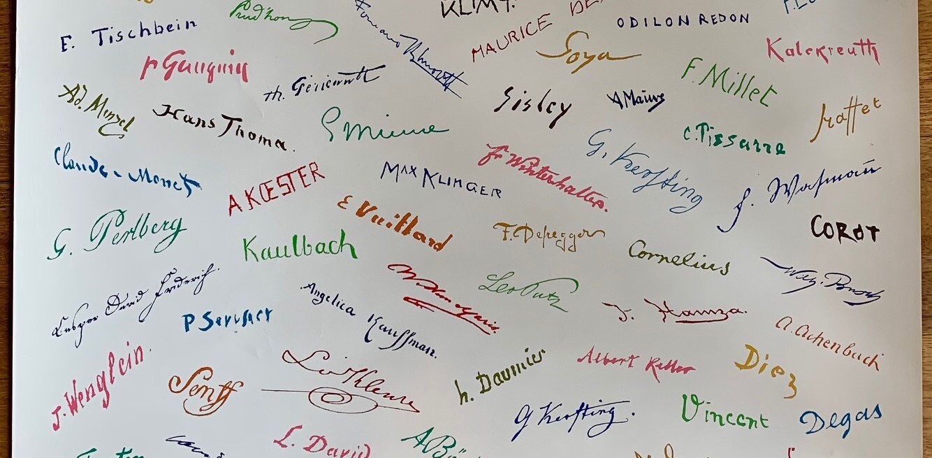 Vintage Autographs of Famous Artists Poster - Etsy