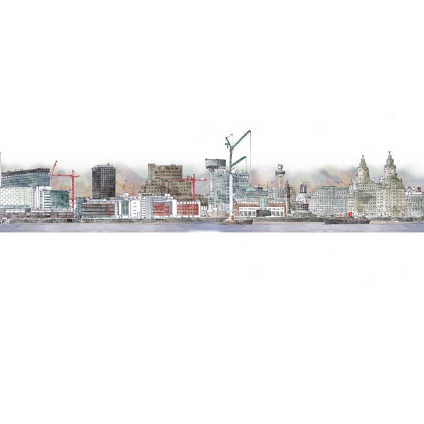 Liverpool Skyline - Etsy UK