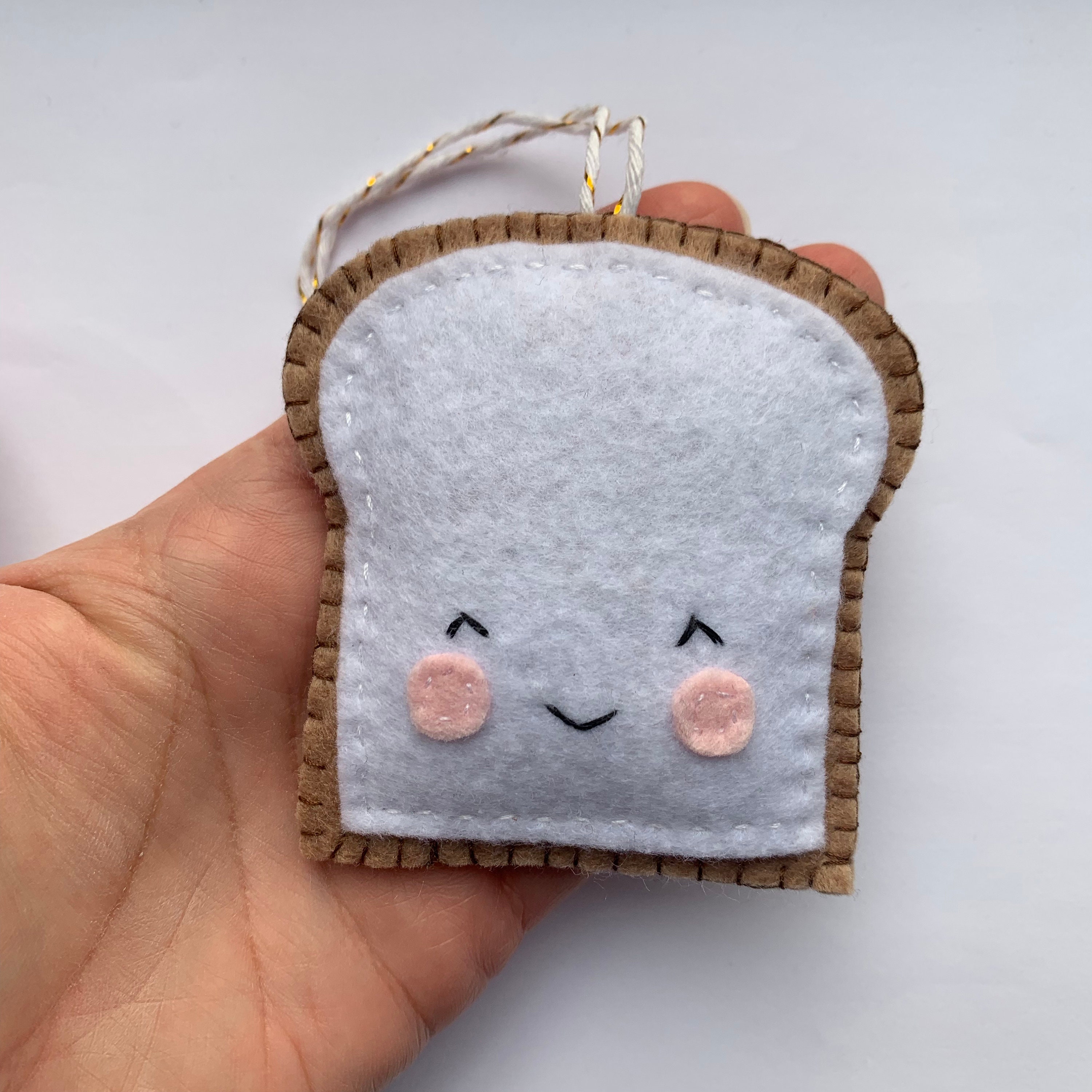 PDF Pattern, Kawaii Toast Pattern, Felt Ornament Pattern, Felt Kawaii ...