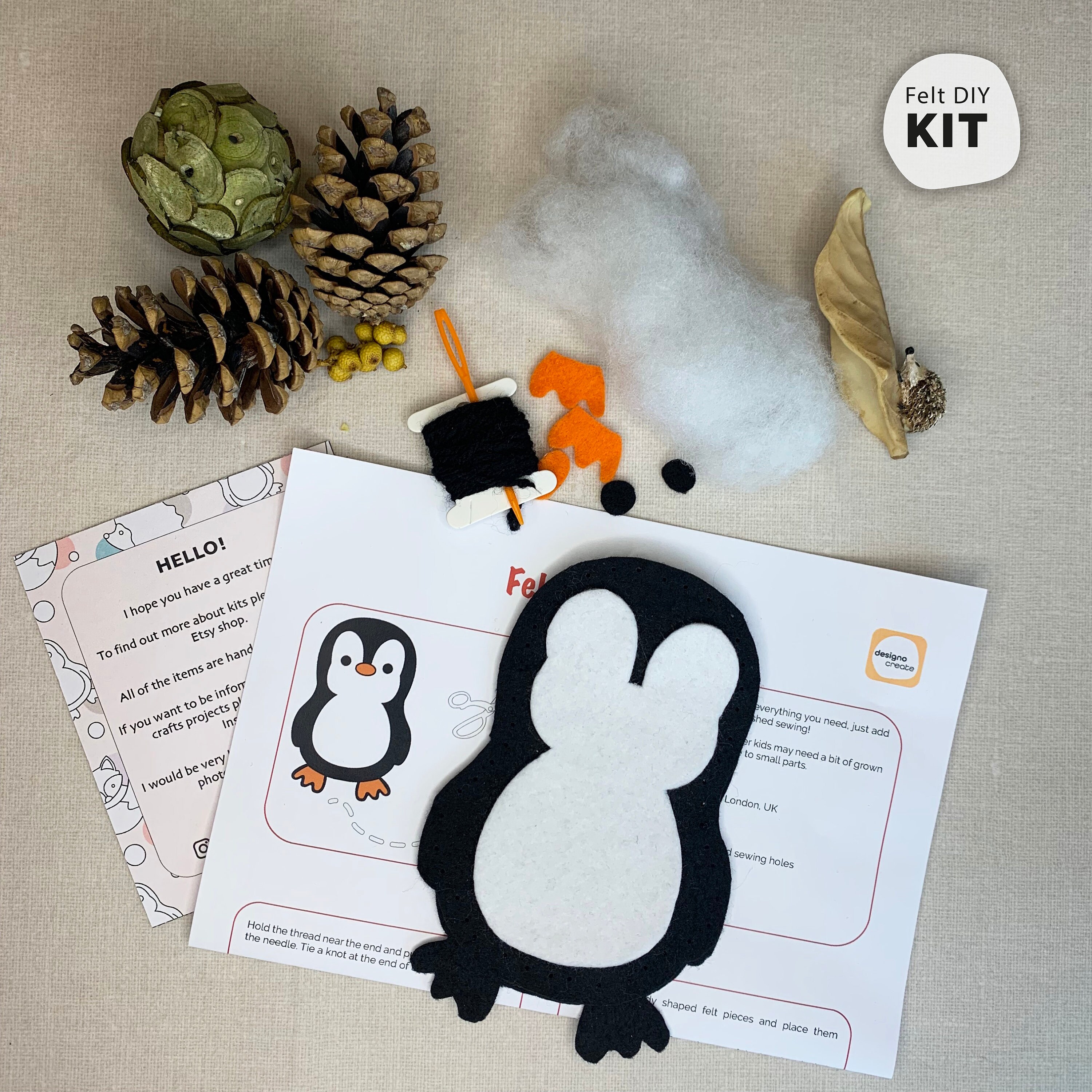 Felt Penguin Sewing Kit For Kids - Etsy.de