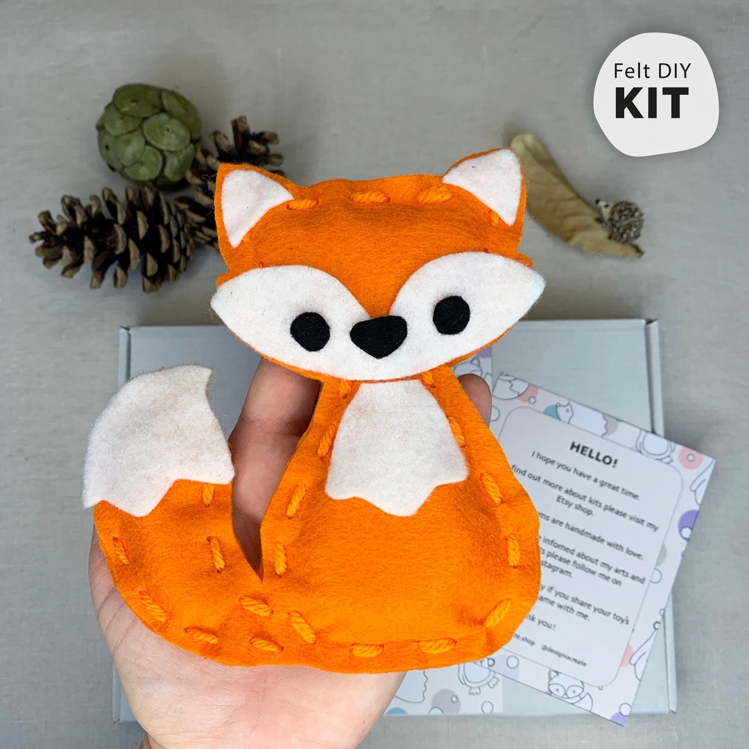 Felt Fox Sewing Kit for Kids - Etsy