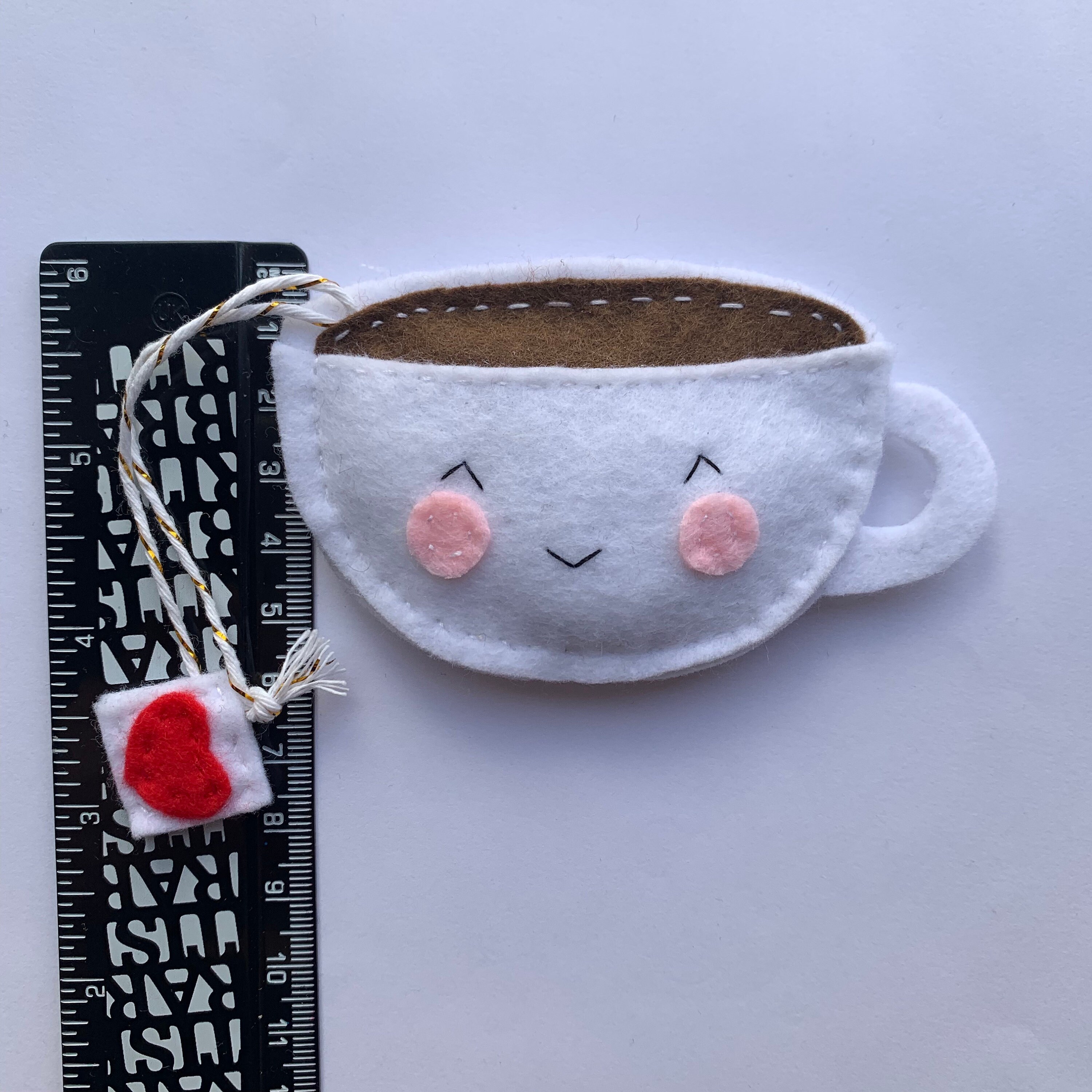 PDF Pattern, Kawaii Tea Cup Pattern, Felt Ornament Pattern, Felt Kawaii ...