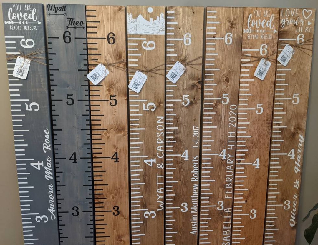Personalized Wood Growth Chart Ruler Wall Ruler Kids Wall - Etsy