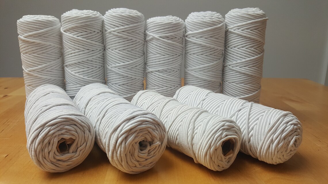 White 1.5 Mm Macrame Supra Cord Thread Yarn 75 M Excellent for Bag ...