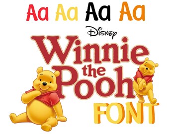 Winnie the Pooh Font - Etsy