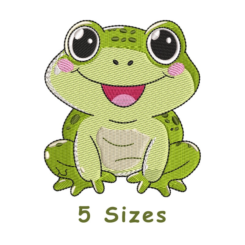 Frog Embroidery - Etsy