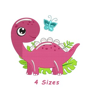 Cute Baby Dino Machine Embroidery Design File 4 Sizes, Dinosaur ...