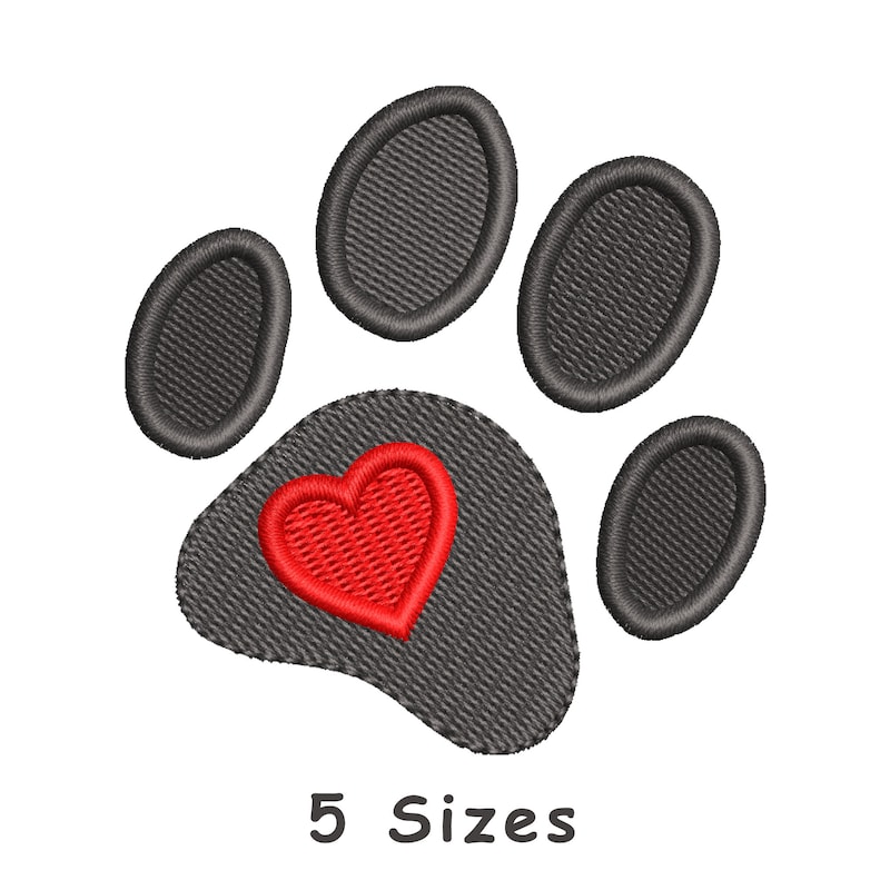 Paw Print Embroidery - Etsy