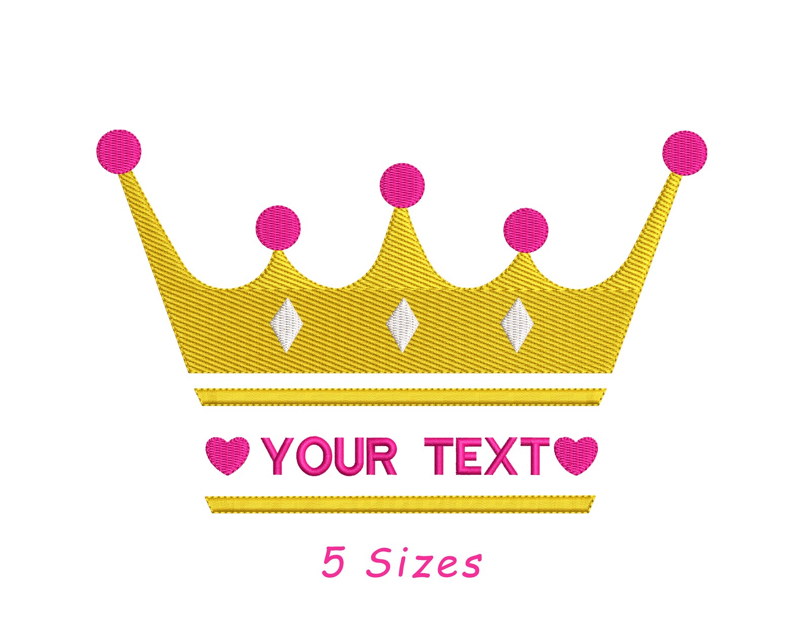 Royal Crown Machine Embroidery Design File 5 Sizes. Prince - Etsy