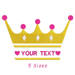 Royal Crown Machine Embroidery Design File 5 Sizes. Prince Crown ...