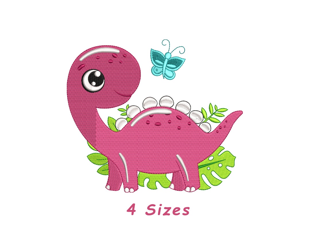 Dinosaur Embroidery Designs 4 Sizes - Dino Embroidery Design Machine ...