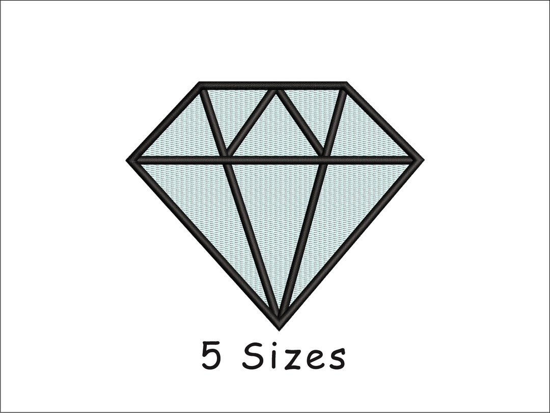 Diamond Jewel Machine Embroidery Design File 5 Sizes, Wedding Diamond ...